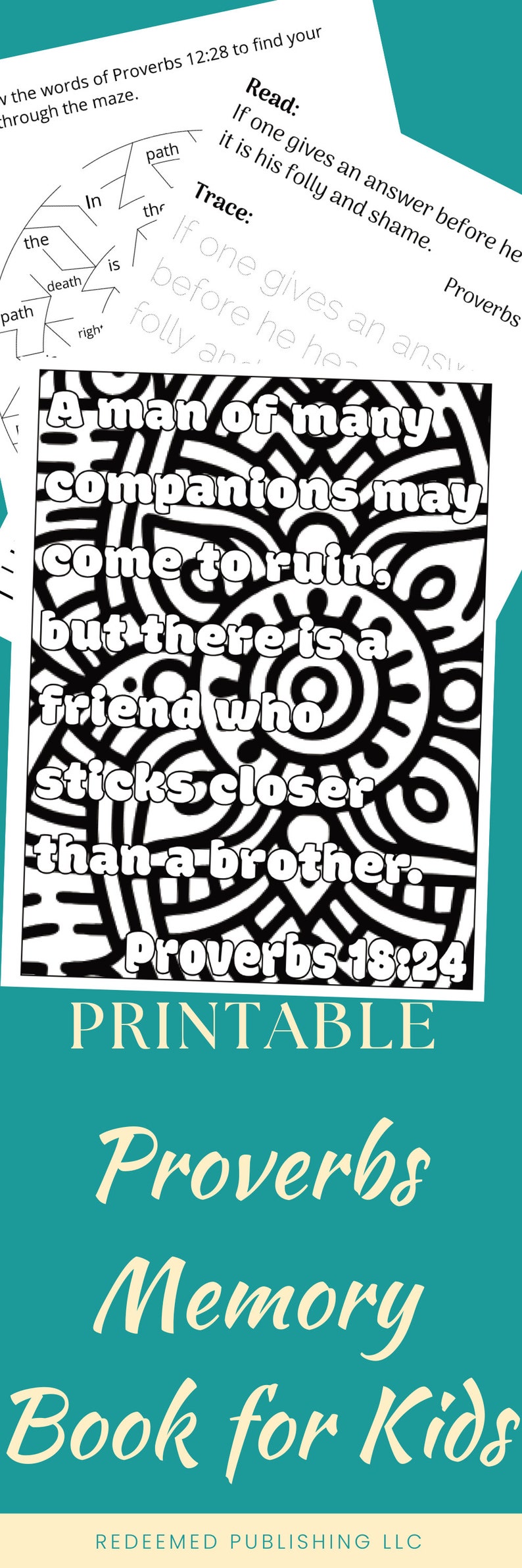 Bible Verse Activity Book for Children Crossword Puzzles and Mazes ...