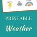 Weather Educational Poster for Playroom Learning Decor Instant Download ...