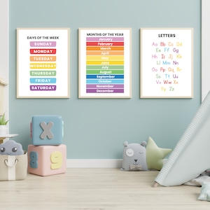 Educational Posters for Preschool and Kindergarten Homeschool Classroom ...