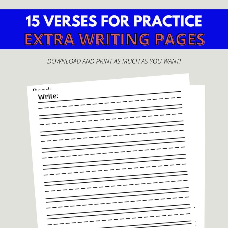 Proverbs Scripture Handwriting Practice Sheets, Printable Bible Verse ...