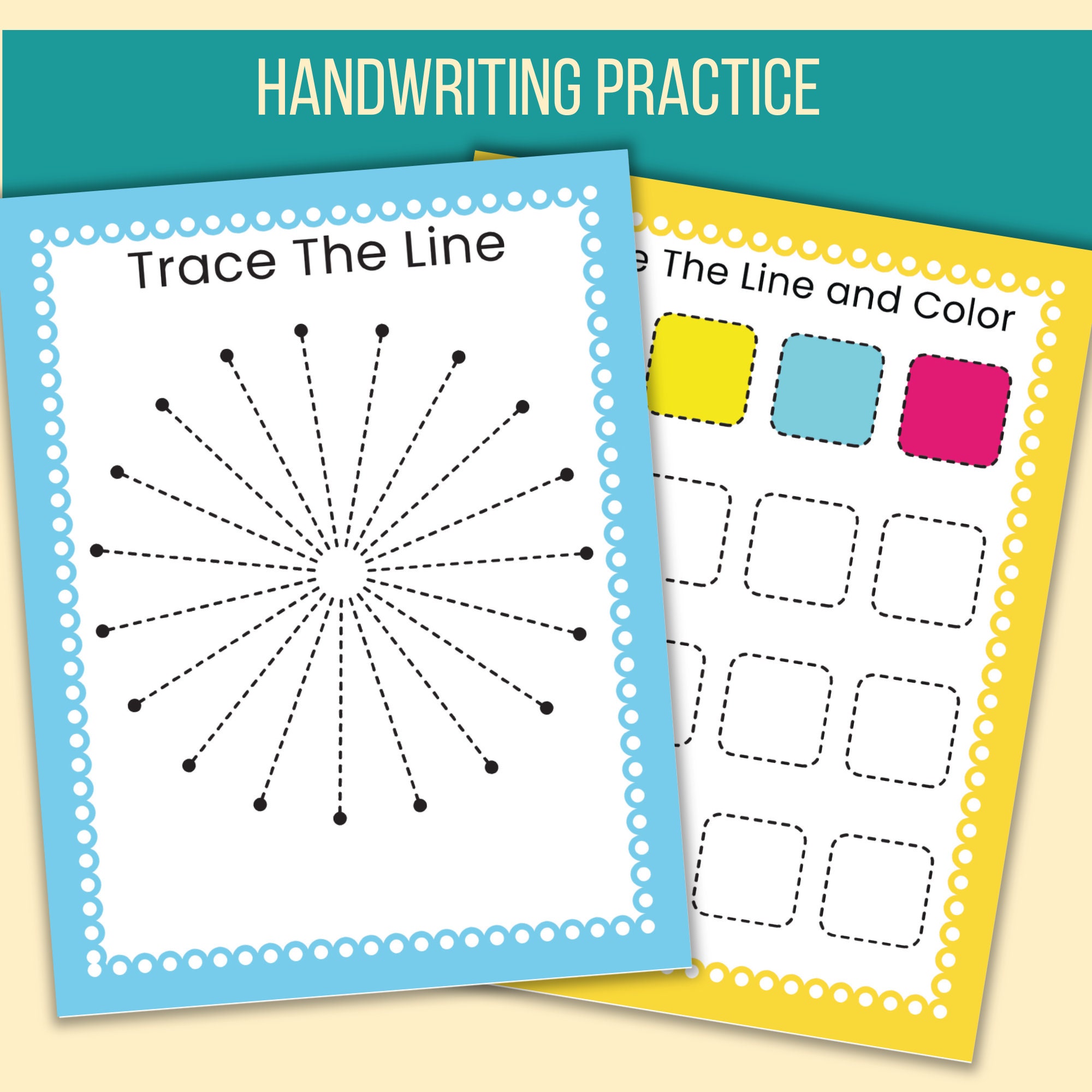 Line Tracing Activities for Preschool Handwriting Practice Educational ...