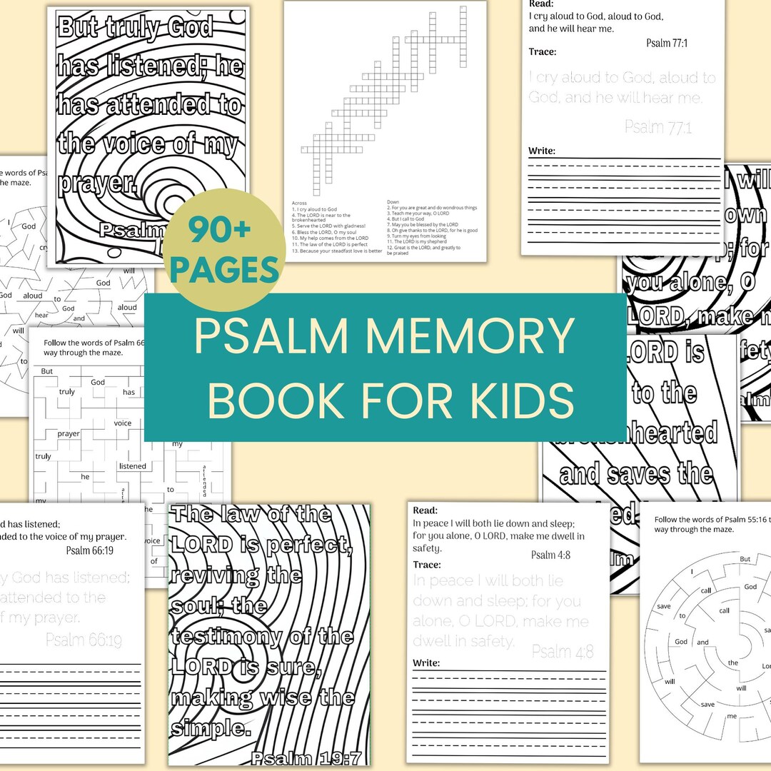 Scripture Memory Book for Kids Handwriting Practice Activity Book of ...