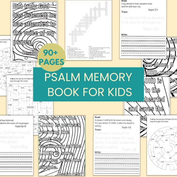 Printable Coloring Pages Psalms - Etsy