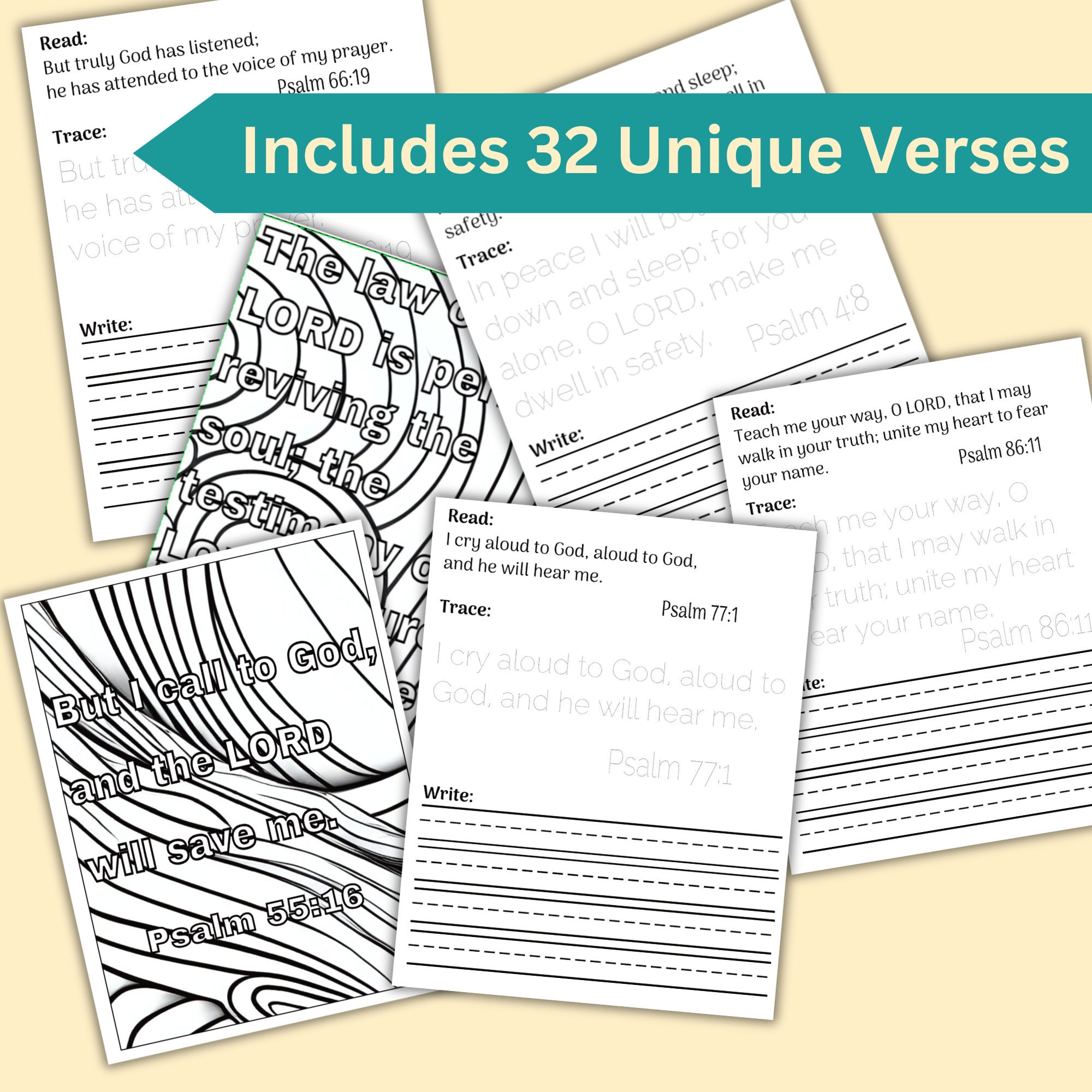 Scripture Memory Book for Kids Handwriting Practice Activity Book of ...