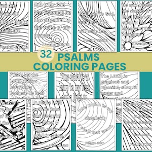 Bible Verse Coloring Pages for Kids Psalms Scripture Memory Verses for ...