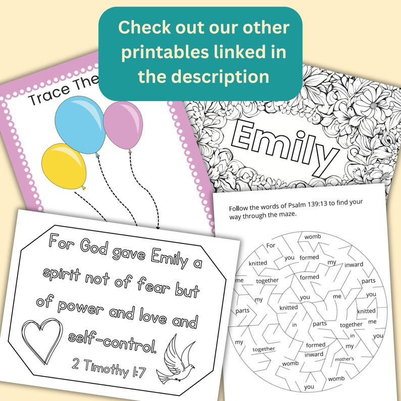 Custom Bible Themed Coloring Page for Children Personalized Coloring ...