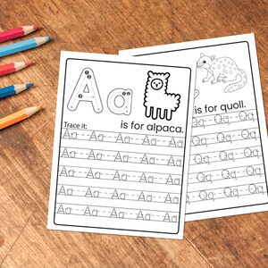 Alphabet Tracing Worksheets for Homeschool Instant Download Activities ...