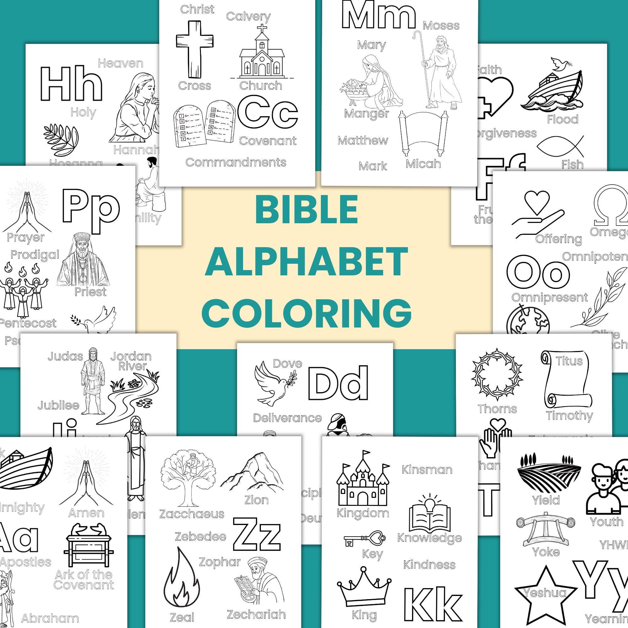 Bible Coloring Pages Alphabet [2025]