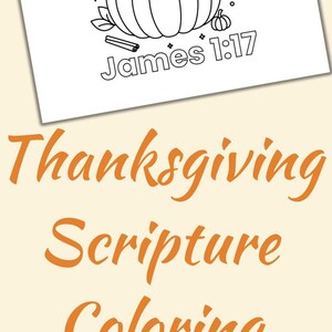 Thanksgiving Scripture Verse Coloring Pages for Kids Table Busy Work ...