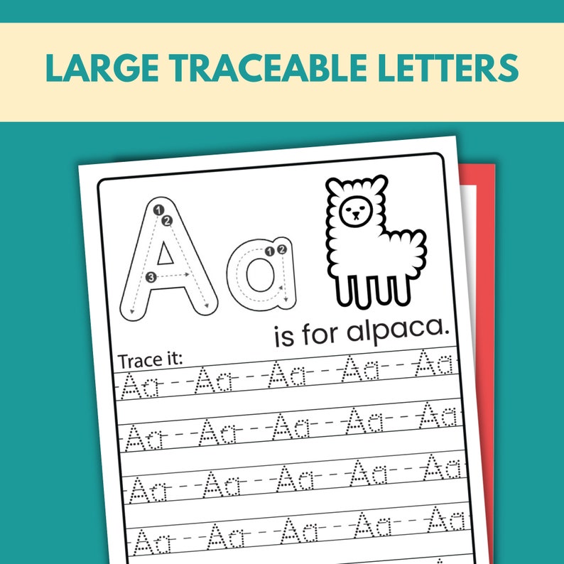 Alphabet Handwriting Practice Tracing Activities for Preschool and ...