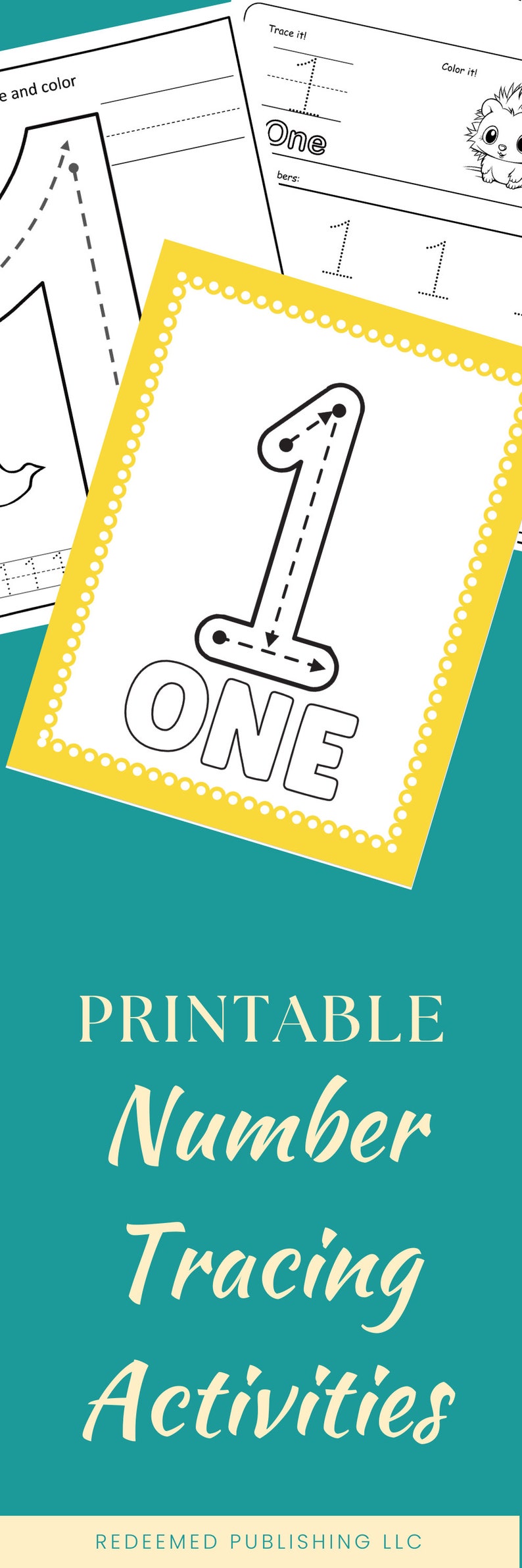 Number Tracing Worksheets for Preschool Handwriting Practice Printable ...