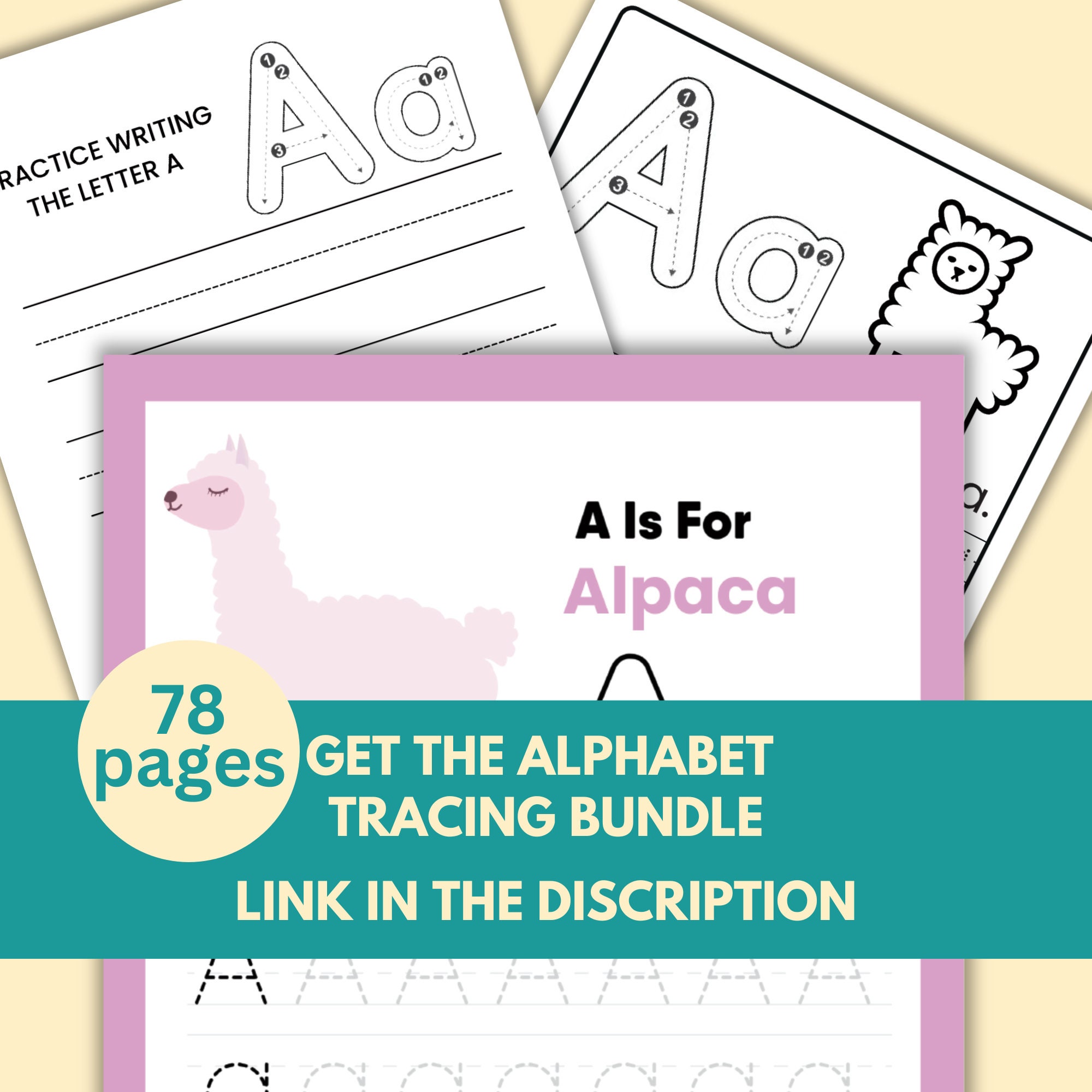 Alphabet Tracing Worksheets for Homeschool Instant Download Activities ...