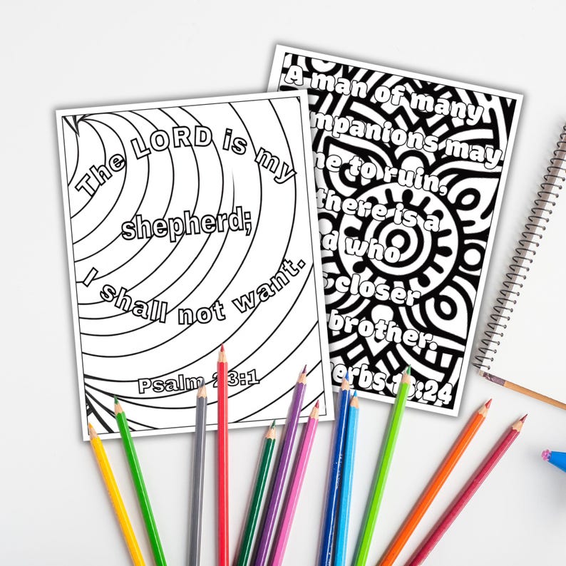 Bible Verse Coloring Bundle for Kids Scripture Memory Verses Printable ...