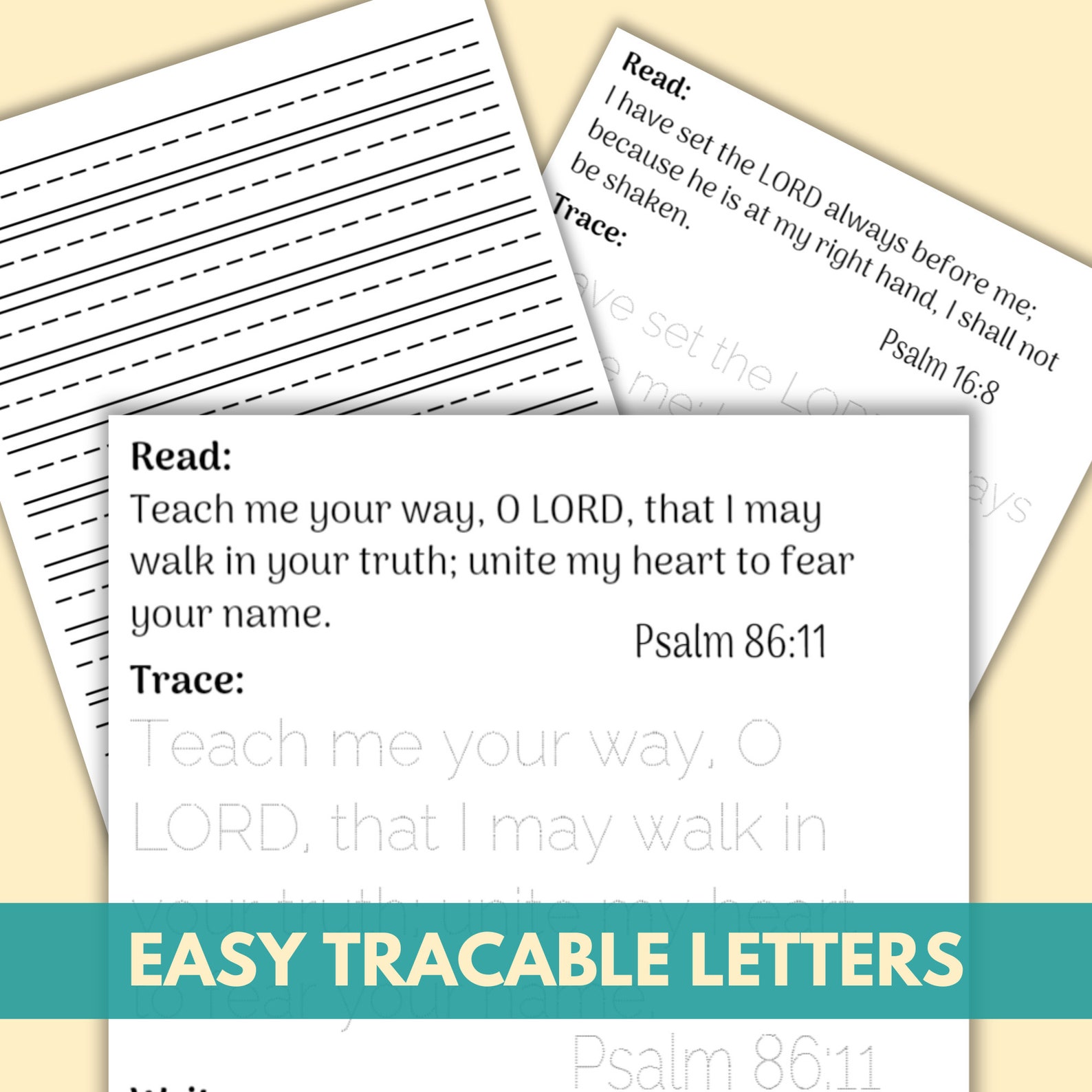 Scripture Handwriting Practice for Kids Instant Download Worksheets ...