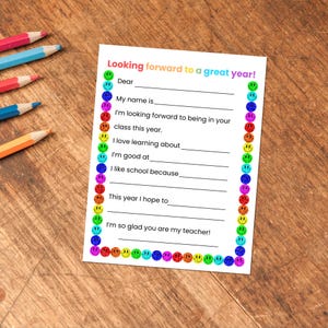 Back to School Letter to Teacher Appreciation Letter From Student Fill ...