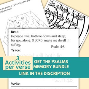 Bible Verse Coloring Bundle for Kids Scripture Memory Verses Printable ...