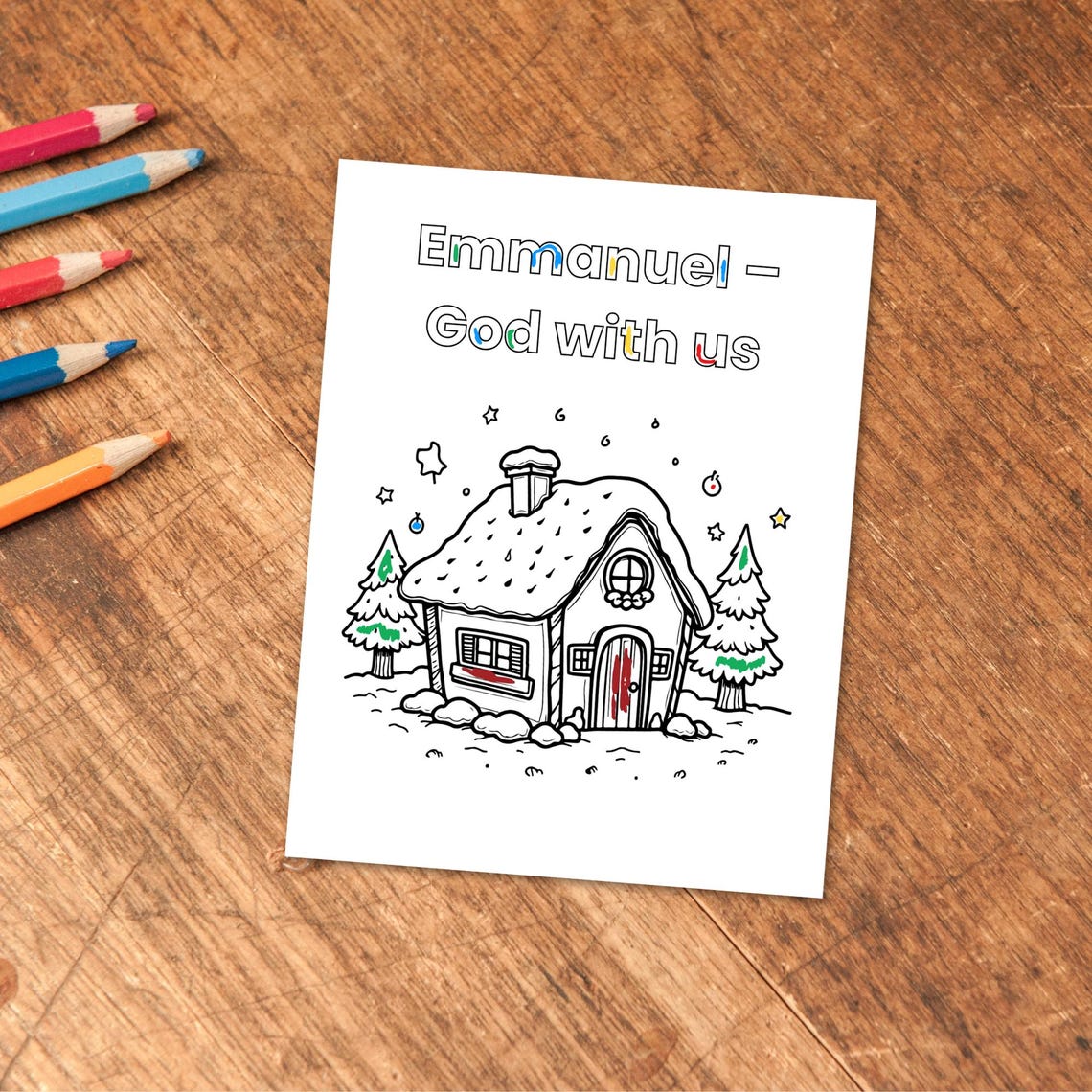 Christmas Coloring Pages for Kids Christian Themed Coloring Activity ...