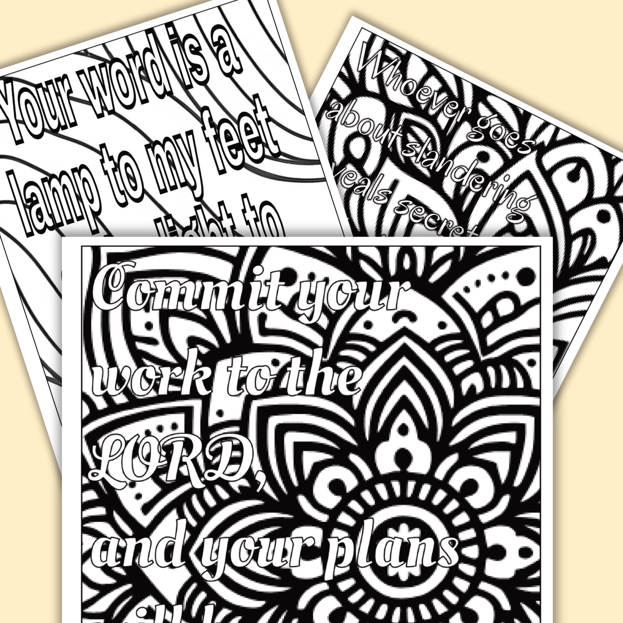 Bible Verse Coloring Bundle for Kids Scripture Memory Verses Printable ...