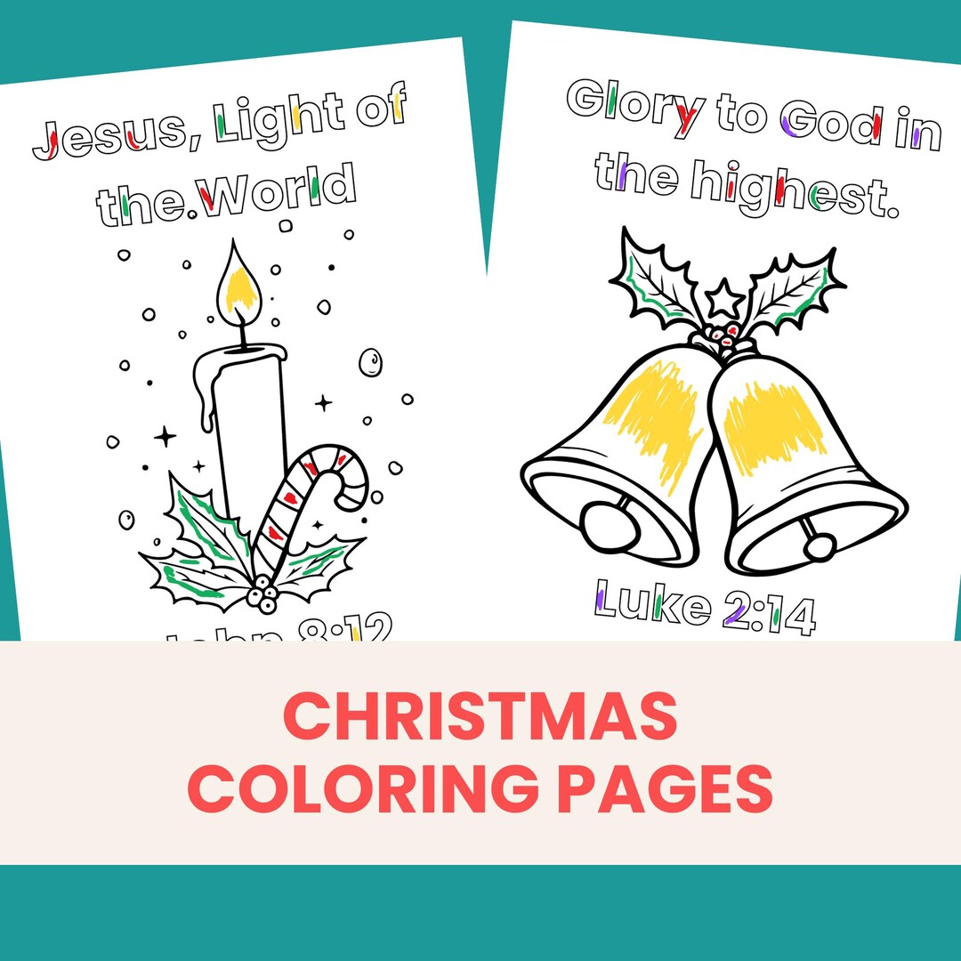 Christmas Coloring Pages for Kids Christian Themed Coloring Activity ...