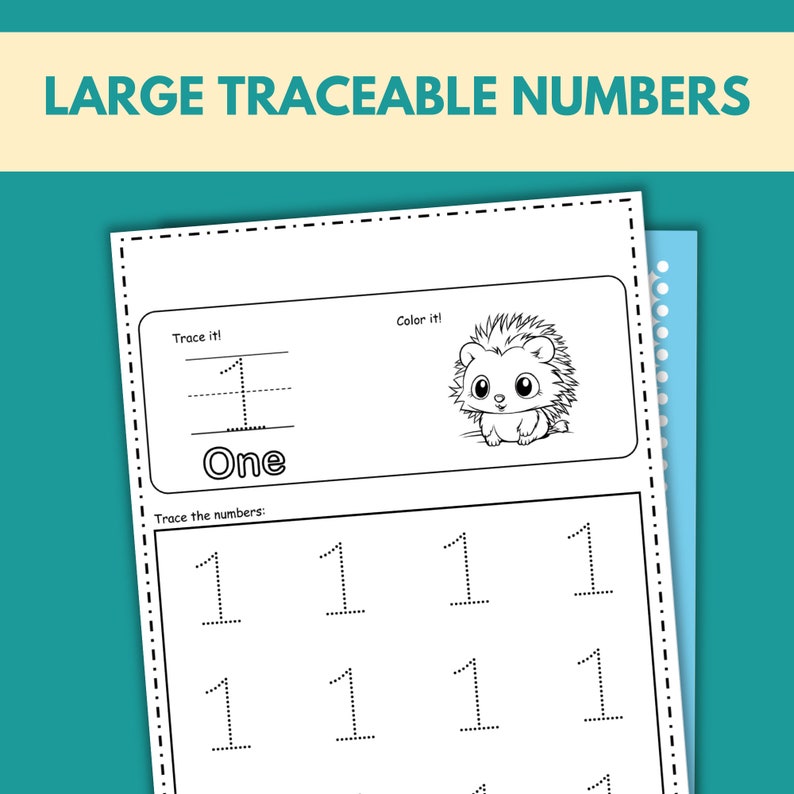 Number Tracing Worksheets for Preschool Handwriting Practice Printable ...