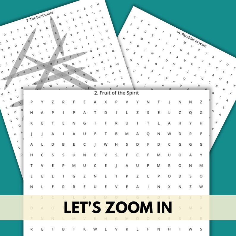 Bible-themed Word Search for Kids, 15 Scripture Based Word Searches for ...