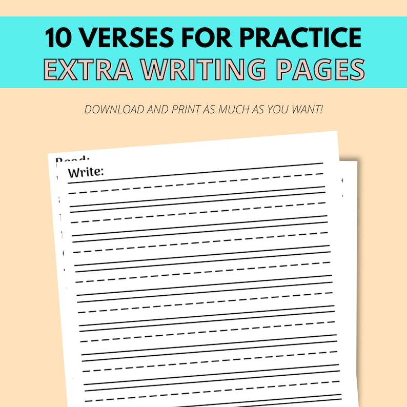 Character of God Scripture Handwriting Practice Sheets, Printable Bible ...