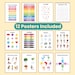 Educational Posters for Preschool and Kindergarten Homeschool Classroom ...