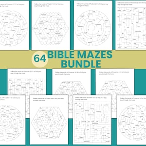 Mazes Bundle for Kids Scripture Memory Verses Instant Download for ...