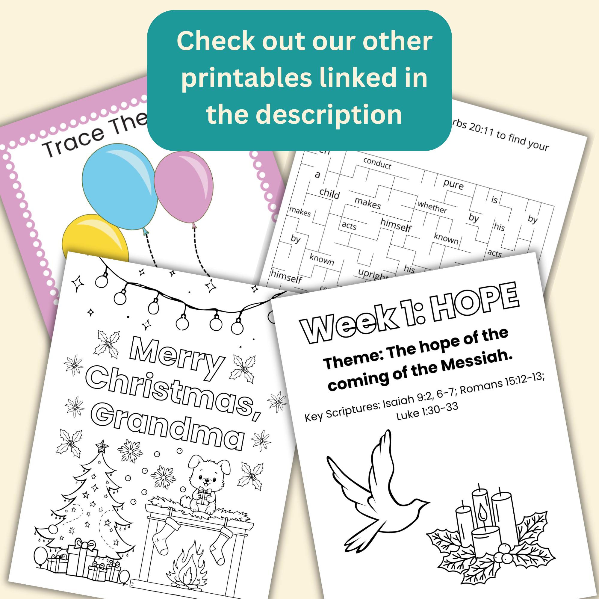 Christmas Coloring Pages for Kids Christian Themed Coloring Activity ...