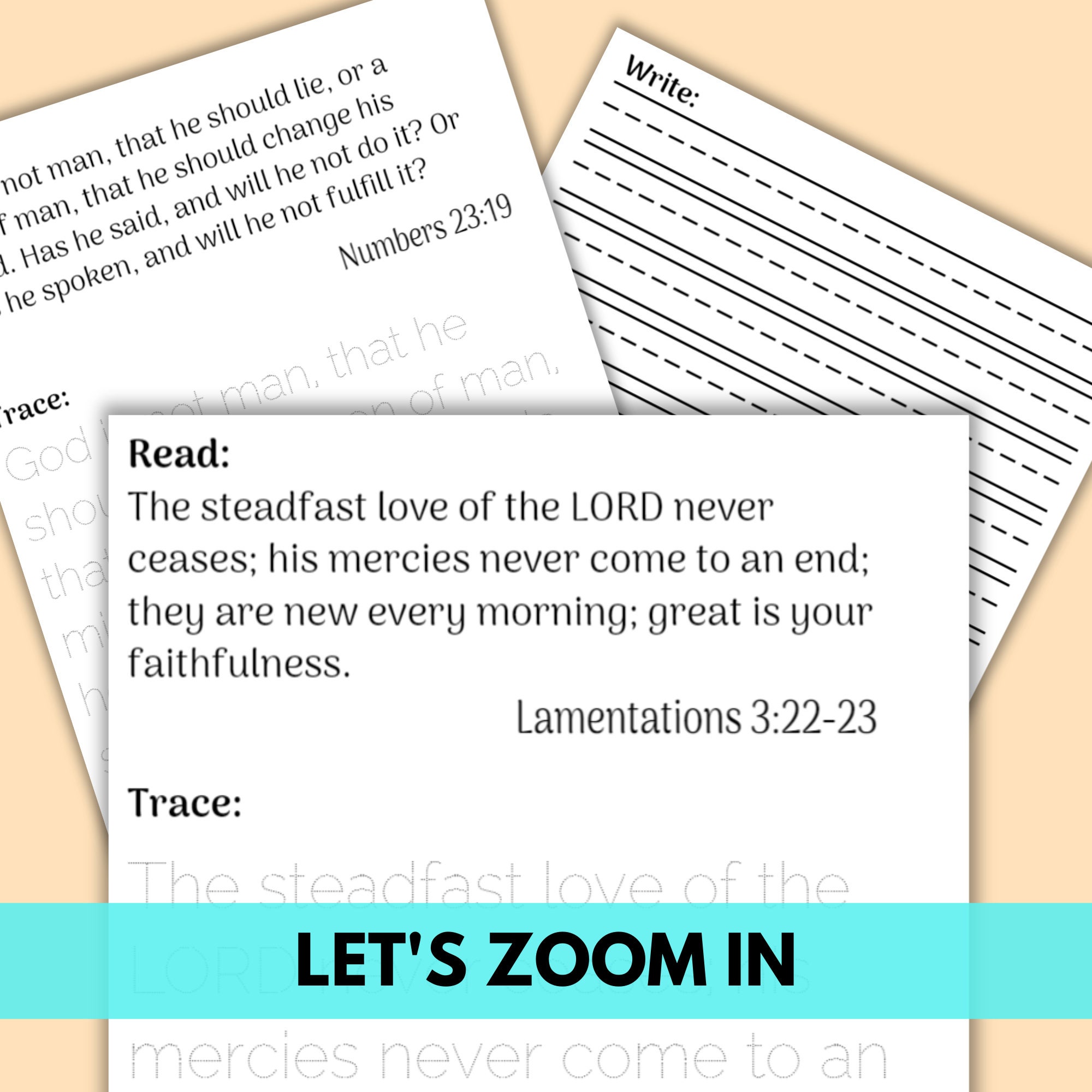 Character of God Scripture Handwriting Practice Sheets, Printable Bible ...