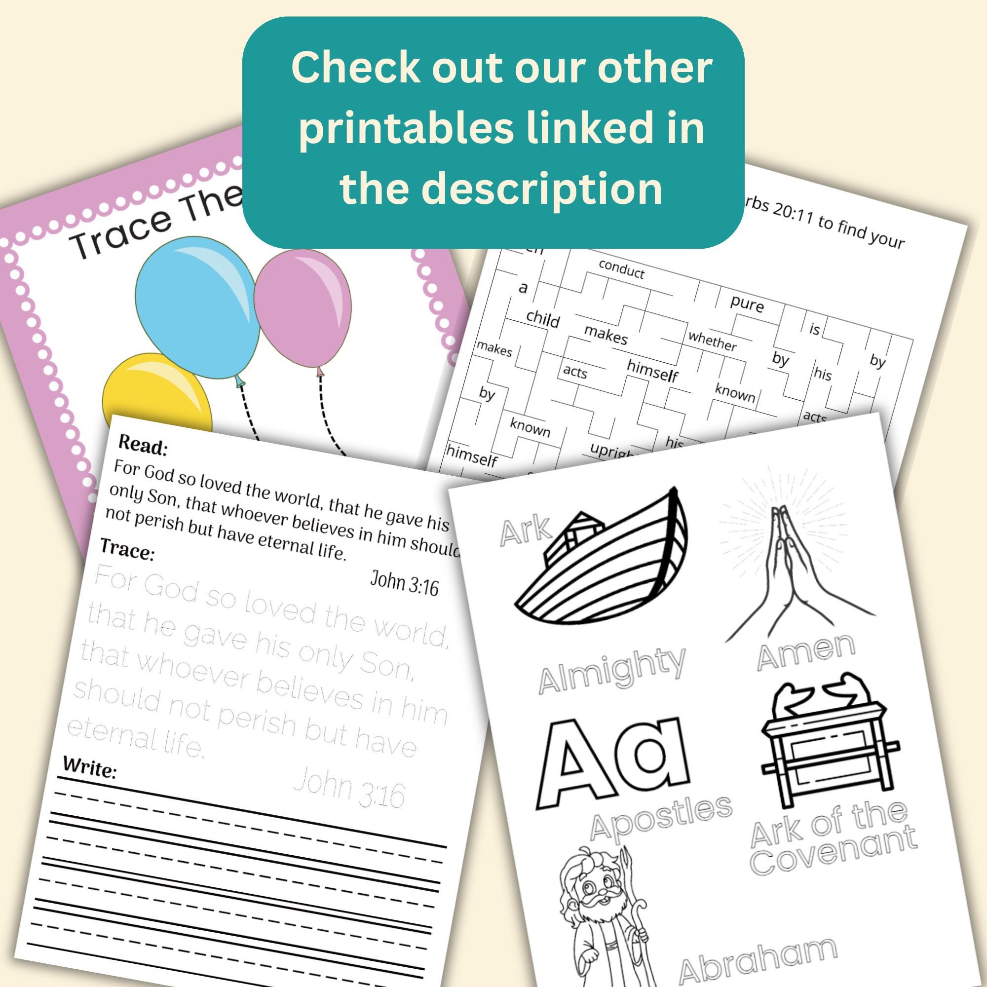 Cursive Bible Verse Tracing Activities for Homeschool Students ...