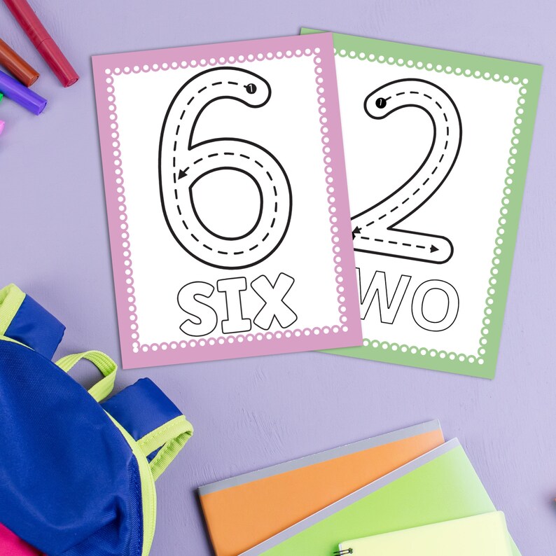 Large Number Tracing Worksheet Handwriting Practice for Homeschool ...