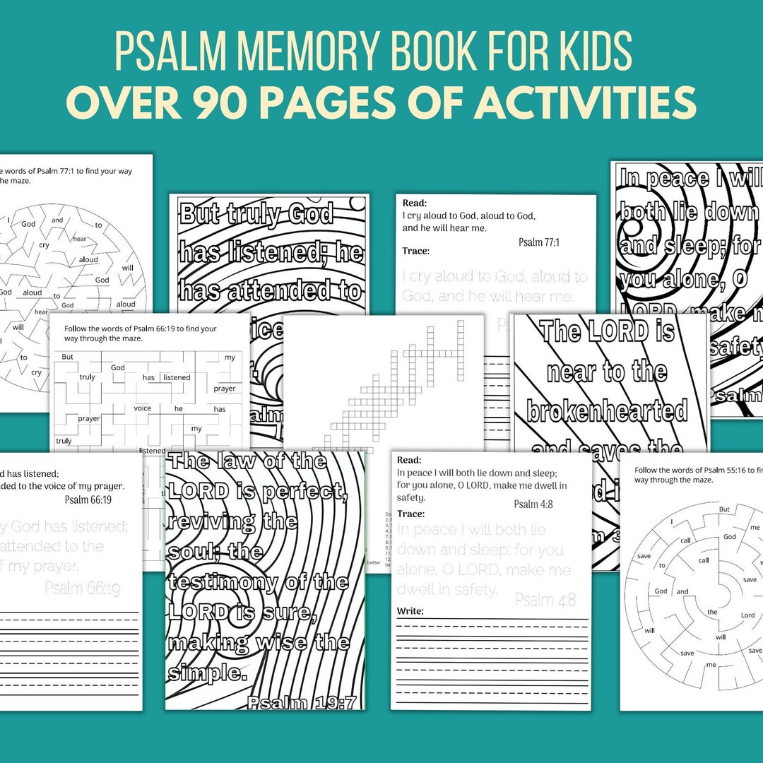 Scripture Memory Book for Kids Handwriting Practice Activity Book of ...