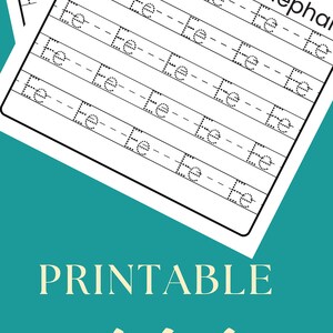 Alphabet Tracing Worksheets for Homeschool Instant Download Activities ...