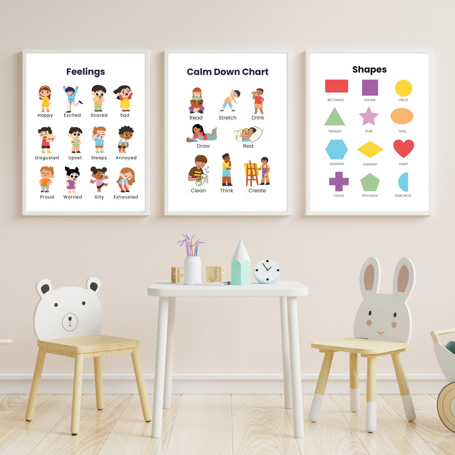 Educational Posters for Preschool and Kindergarten Homeschool Classroom ...