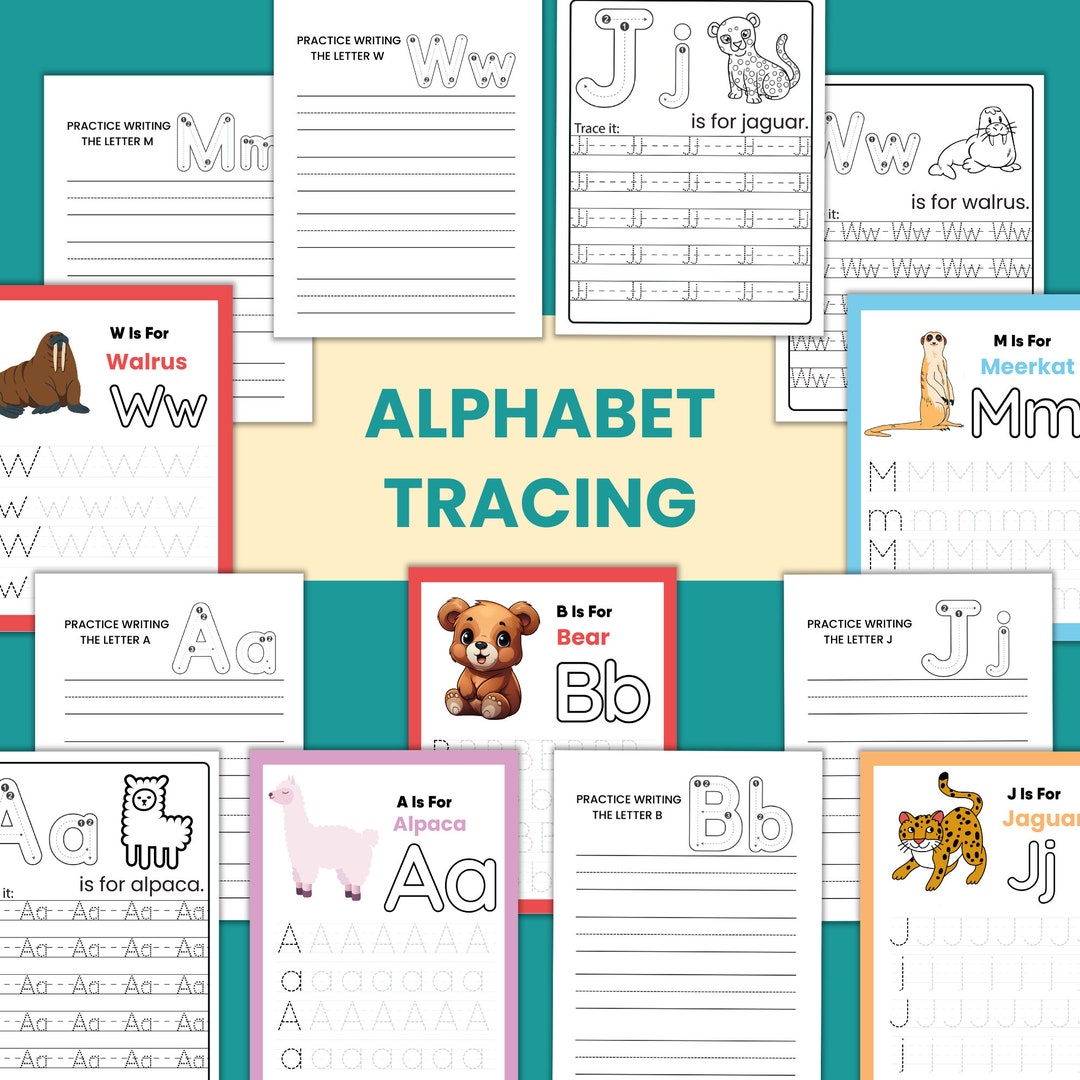 Alphabet Handwriting Practice Tracing Activities for Preschool and ...