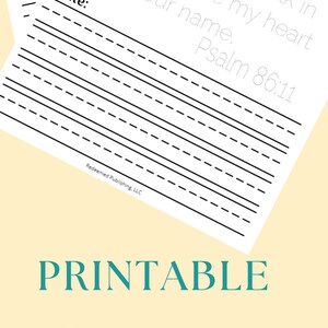 Scripture Handwriting Practice for Kids Instant Download Worksheets ...