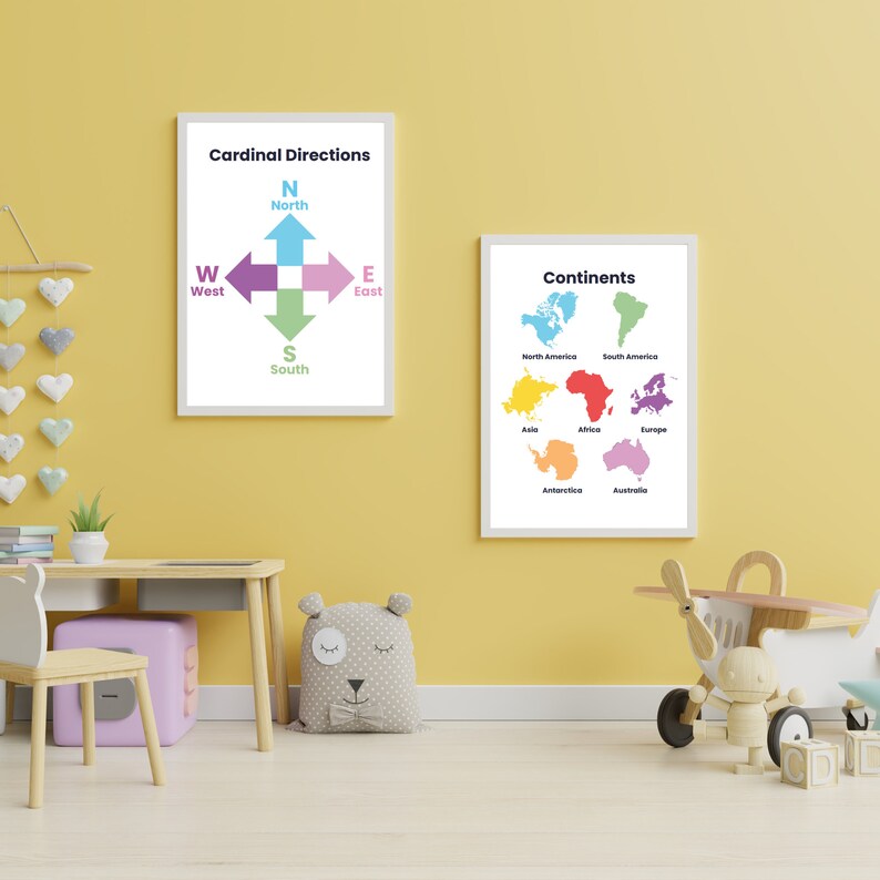 Educational Posters for Preschool and Kindergarten Homeschool Classroom ...