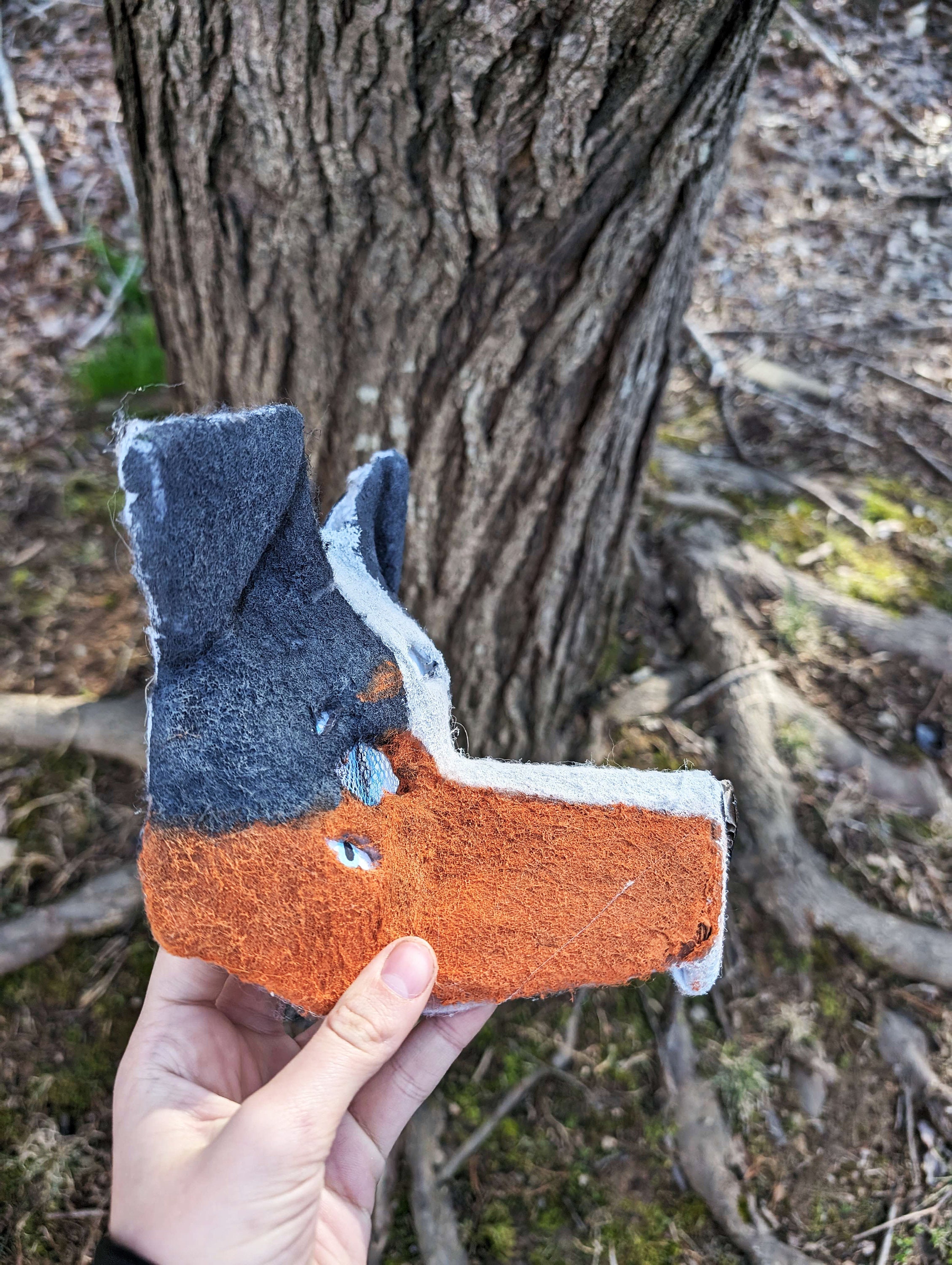 Aussie Shepard Mask Australian Blue Sky Tulle Eyes Hand Painted Ready ...