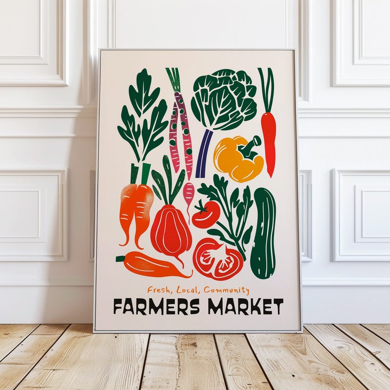 Farmers Market Print - Etsy