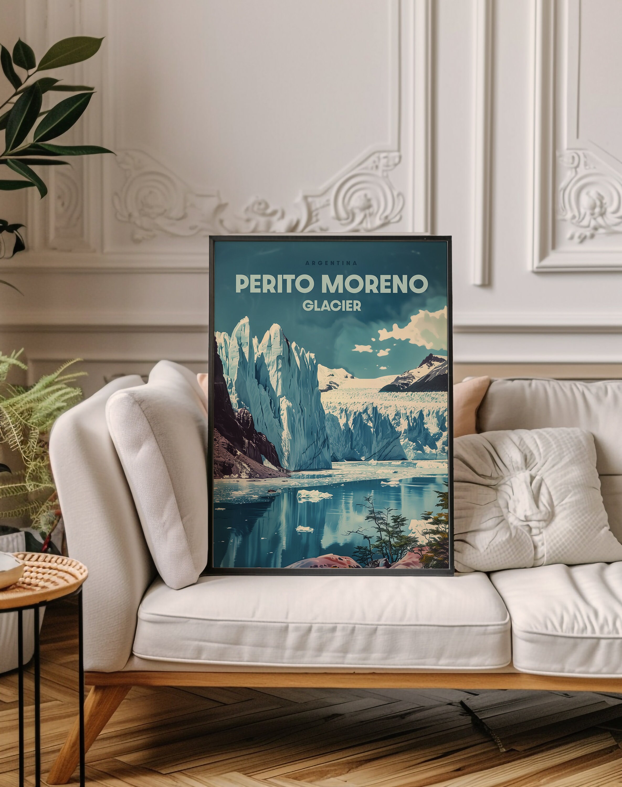 Perito Moreno Travel Poster Stunning Argentina Glacier Wall Art Print ...