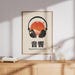 Japanese Retro Music Poster: Vintage Headphones Art (digital Download ...