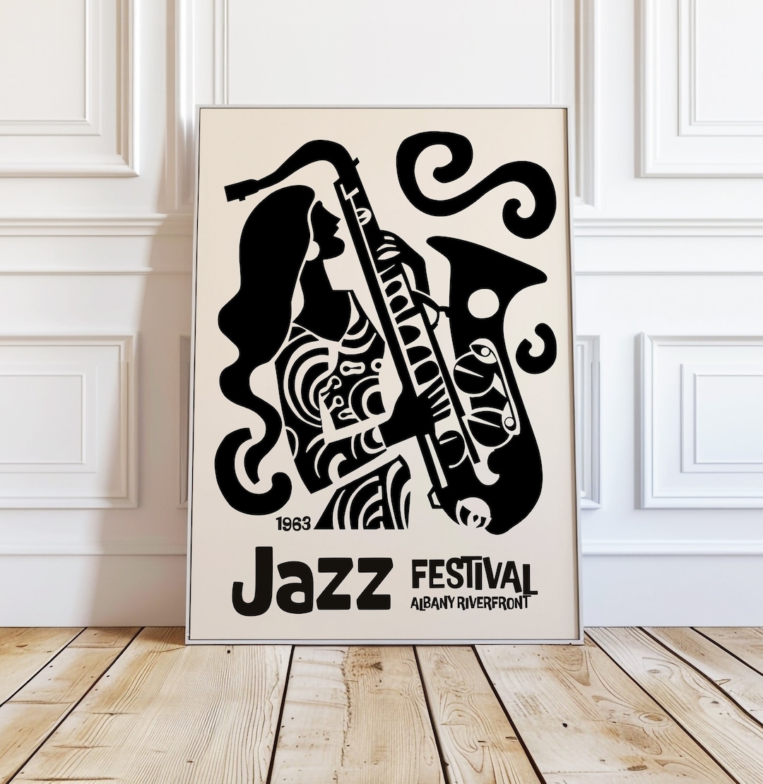 Vintage Jazz Poster: Retro Music Wall Art Print, Perfect Music Lover ...