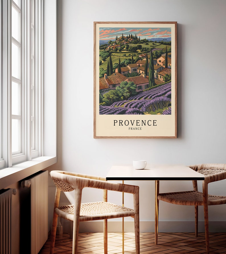 French Countryside Vintage Travel Poster Print - Provence Lavender ...