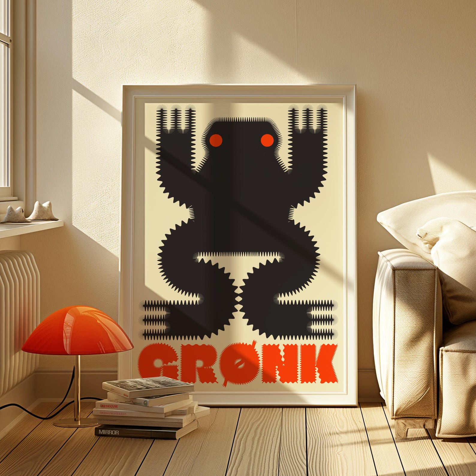 Spiky Frog Art Print: Modern Minimalist Giclée Poster - Etsy