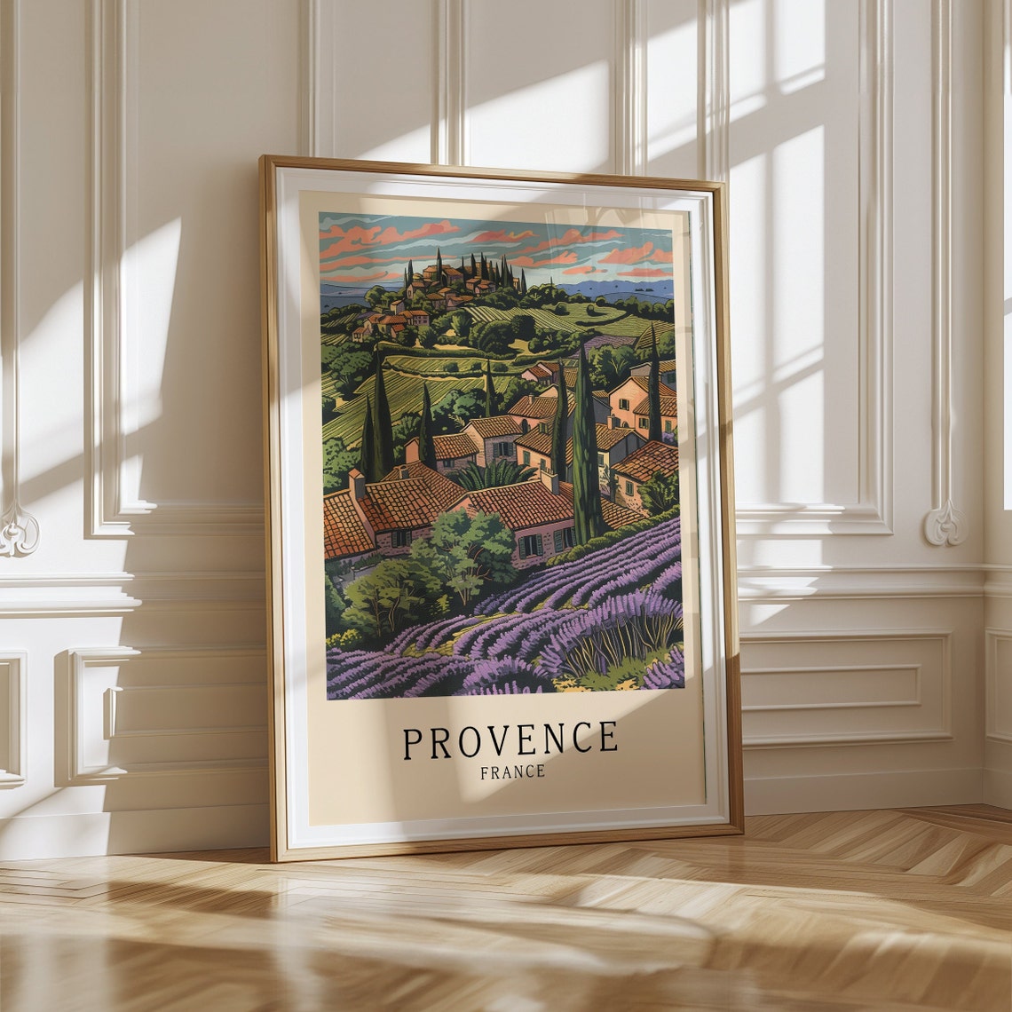 French Countryside Vintage Travel Poster Print - Provence Lavender ...