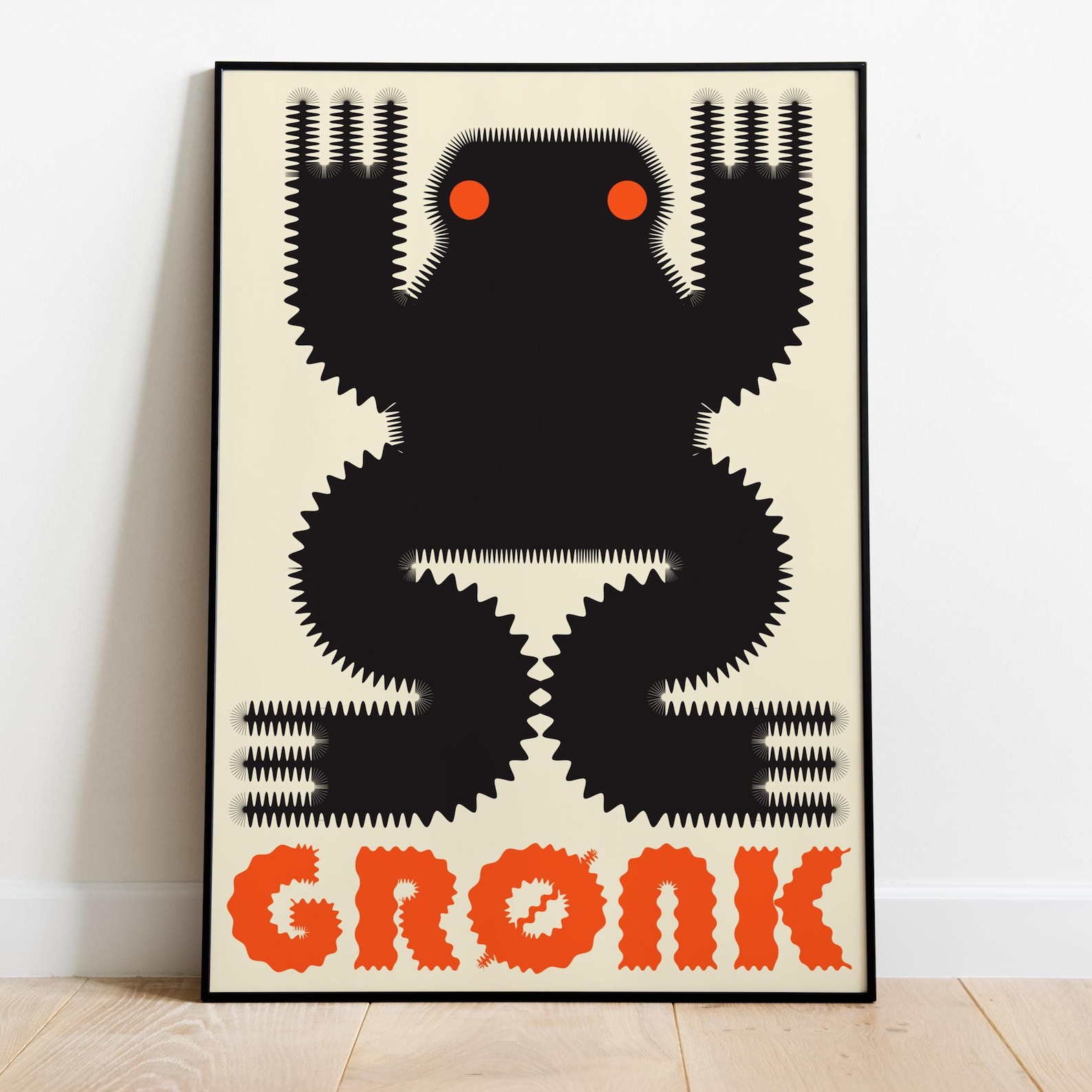 Spiky Frog Art Print: Modern Minimalist Giclée Poster - Etsy