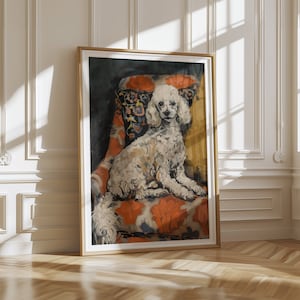 Adorable Poodle Painting Print - Digital Download Wall Art for Dog ...