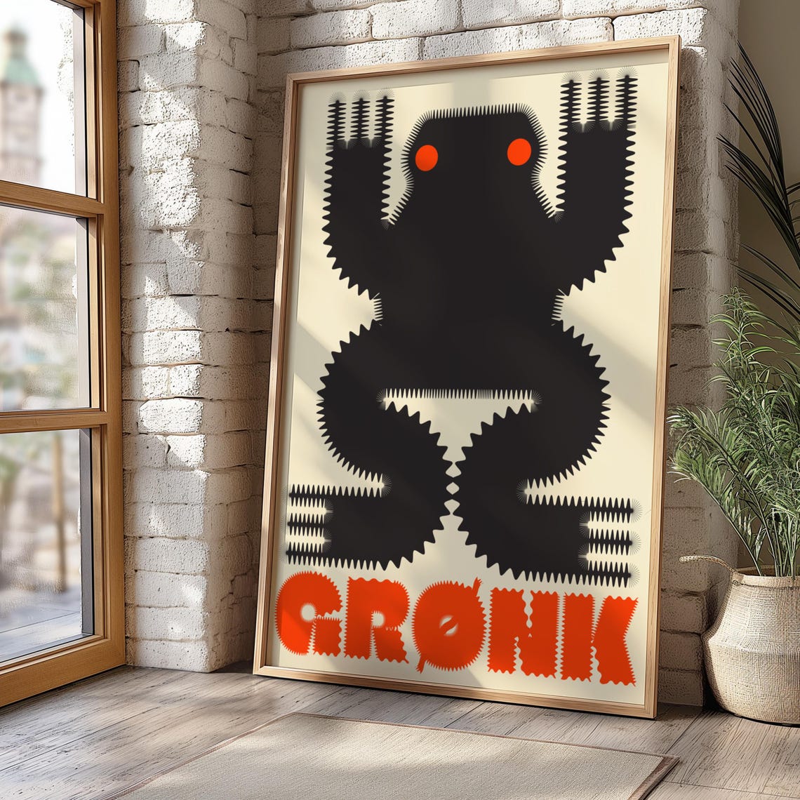 Spiky Frog Art Print: Modern Minimalist Giclée Poster - Etsy
