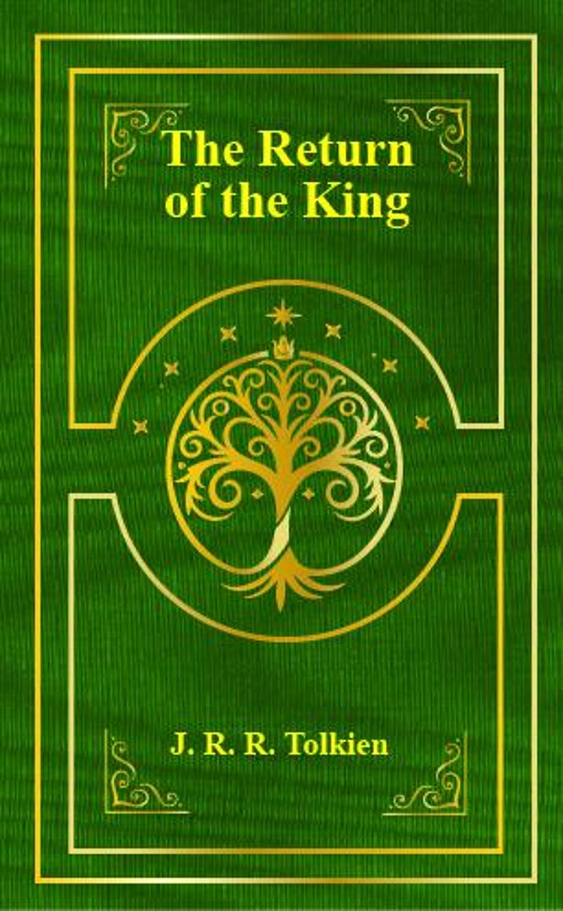 The Hobbit and the Lord of the Rings Trilogy Book Cover Designs, PNG ...